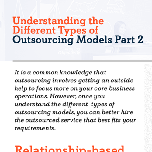 Understanding the Different Types of Outsourcing Models Part 2 Understanding the Different Types of Outsourcing Models Part 2